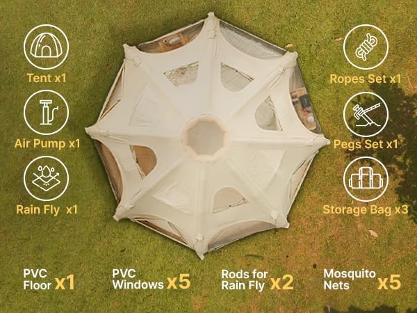 Coody | RBM Inflatable tent Octopus for 2-4 person, No US Sales Tax ...