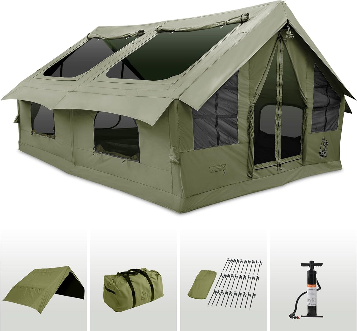 RBM Inflatable tent Panda Large Khaki for 2-6 person– Off Grid Trek