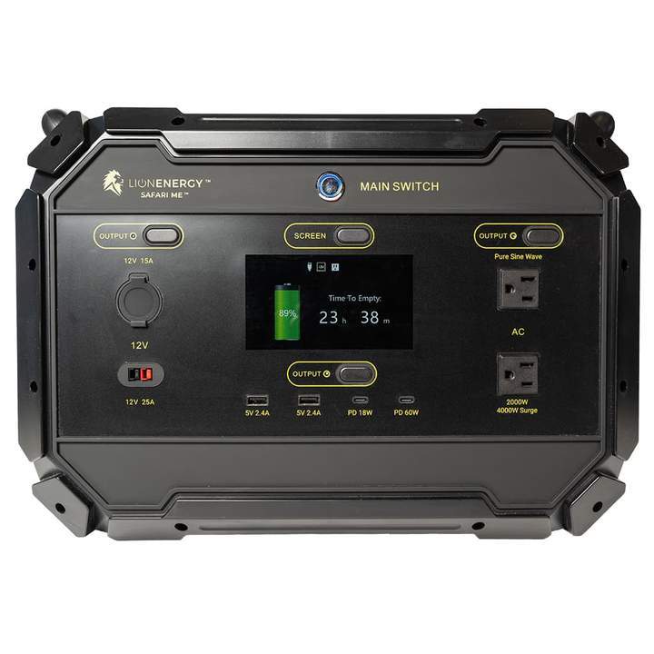 Lion Safari ME 5000Wh Gold Plus Kit & 4 x 100W Solar Panel– Off Grid Trek