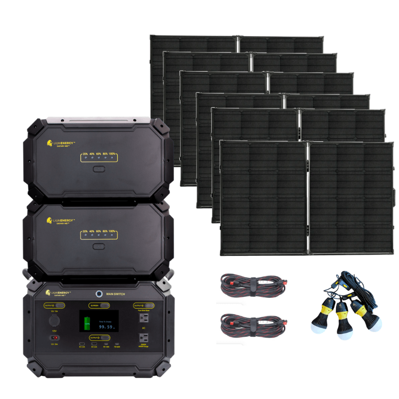 Lion Safari ME Solar Generator Kit 5000Wh & 6 x 100W Solar Panel– Off ...